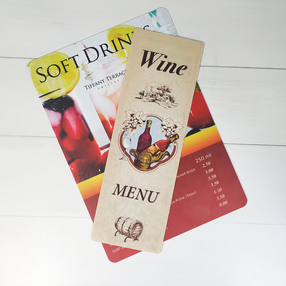 Plastic CAFÉ Menus • FTEAM